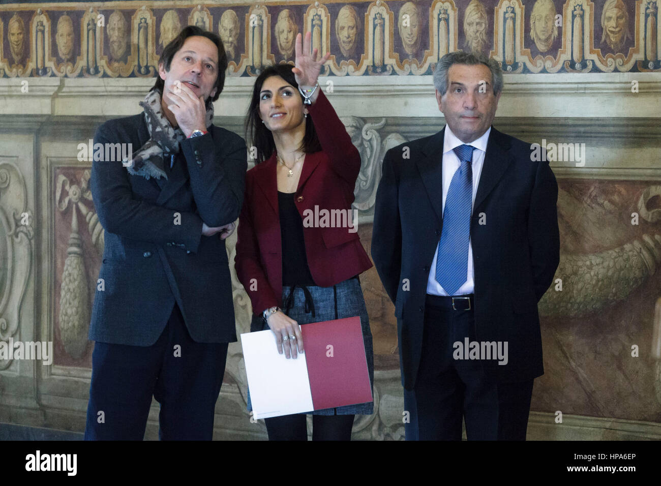 Rome, Italy. 20th Feb, 2017. Virginia Raggi, Mayor of Rome, attends the ...
