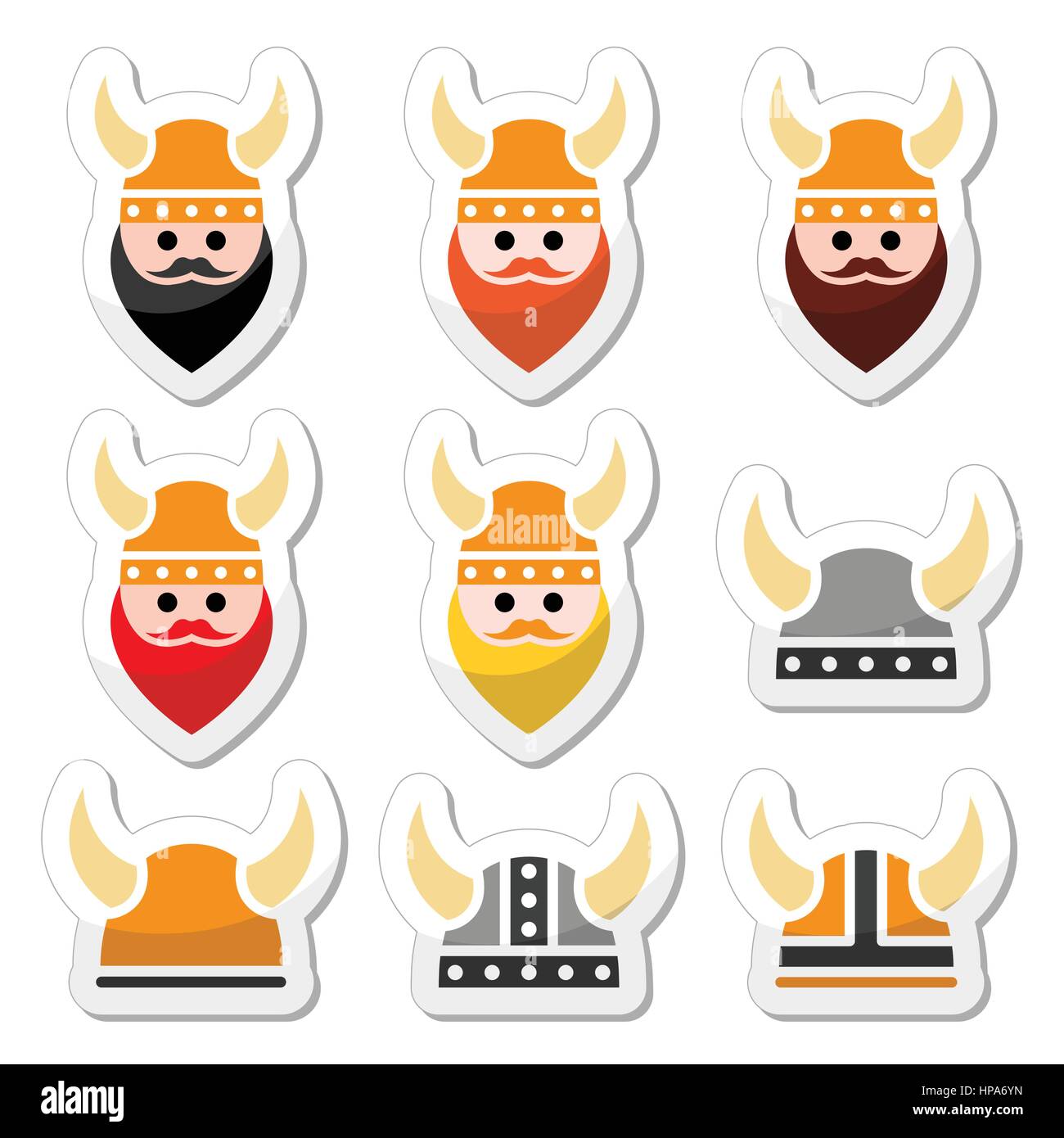 Viking warrior in helmet Stock Vector Images - Alamy