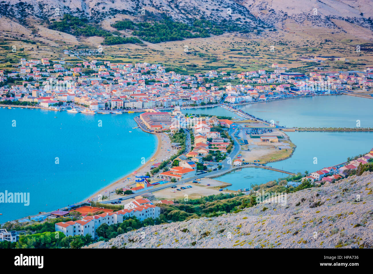 Pag island aerial hi-res stock photography and images - Alamy