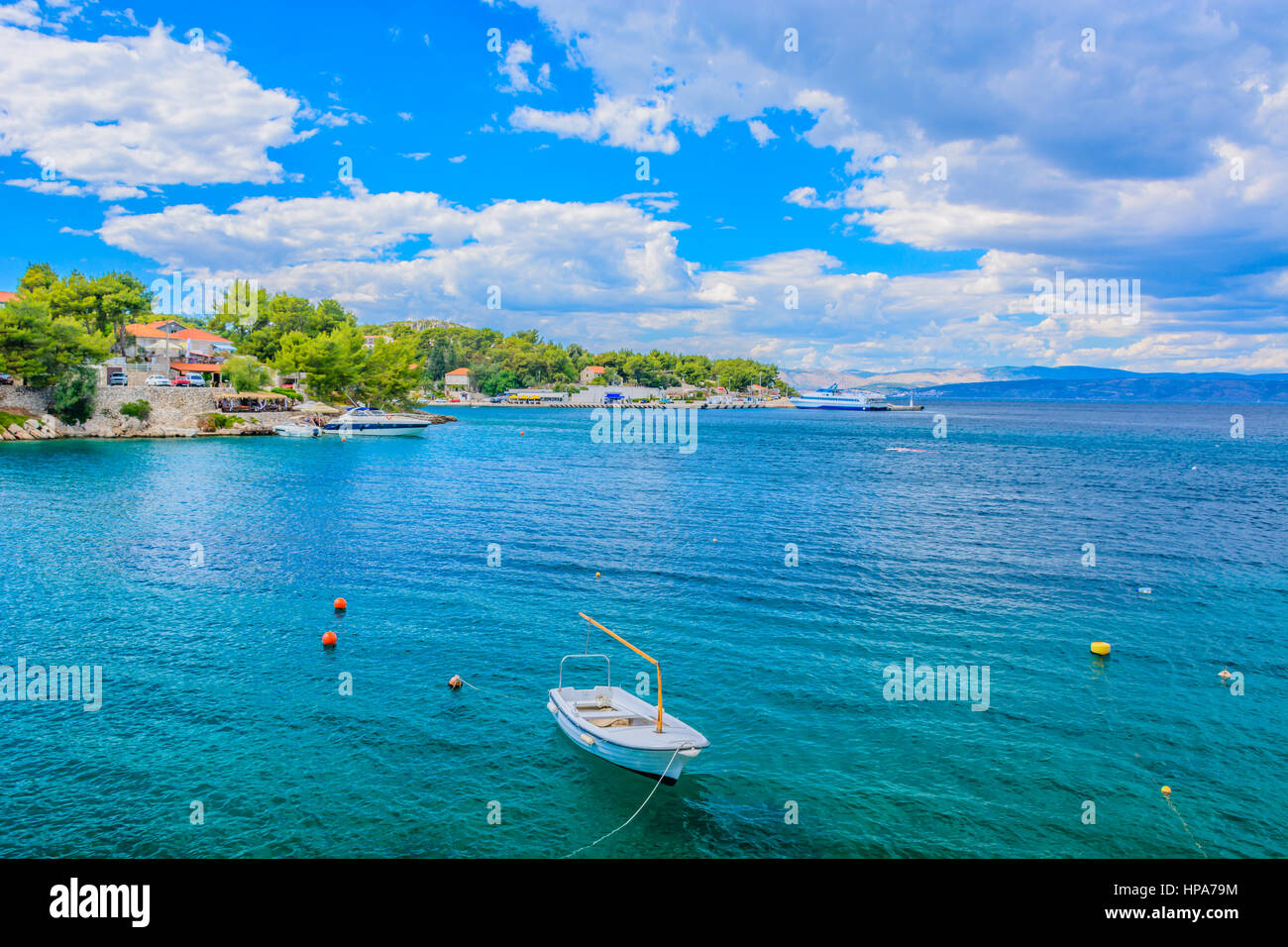 Seascape in Croatia, Island Solta travel places Stock Photo - Alamy
