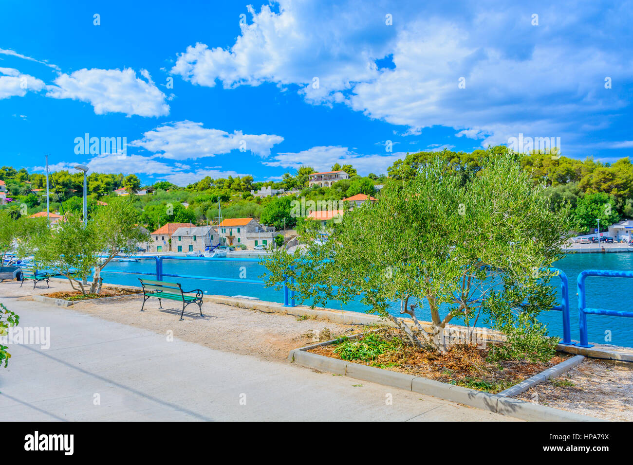 Mediterranean scenic in Island Solta, Croatia Stock Photo - Alamy