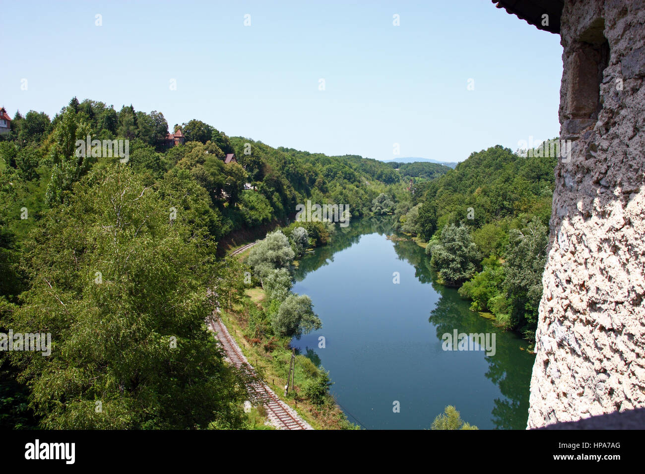 Kupa River upstream from Ozalj Stock Photo - Alamy