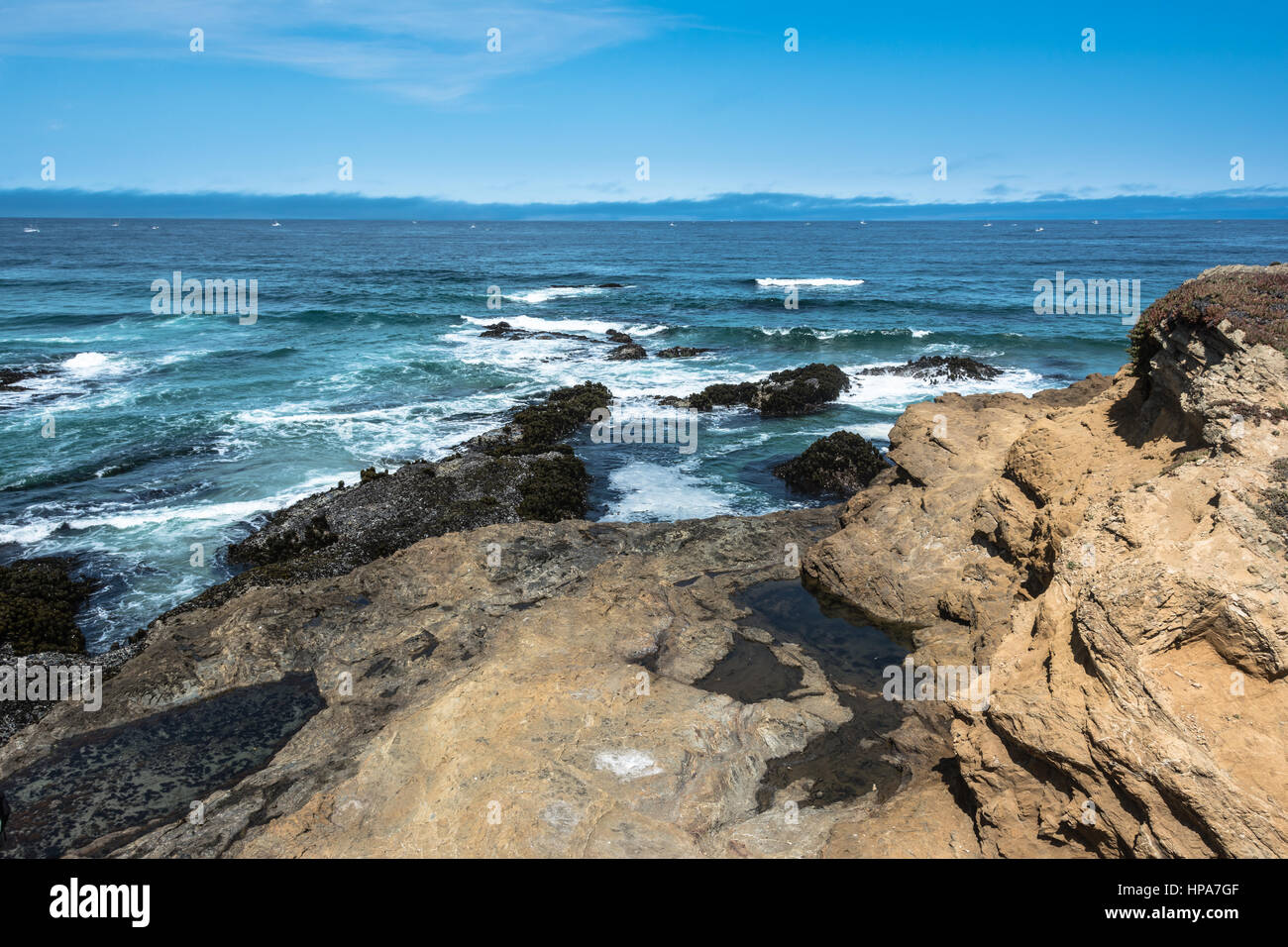 Ocean along Fort Bragg coast, California Stock Photo - Alamy