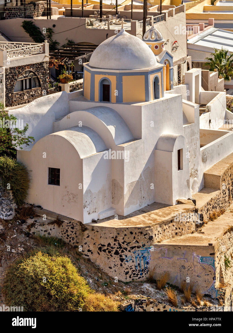 Church In Thera Santorini Greece Stock Photo - Alamy