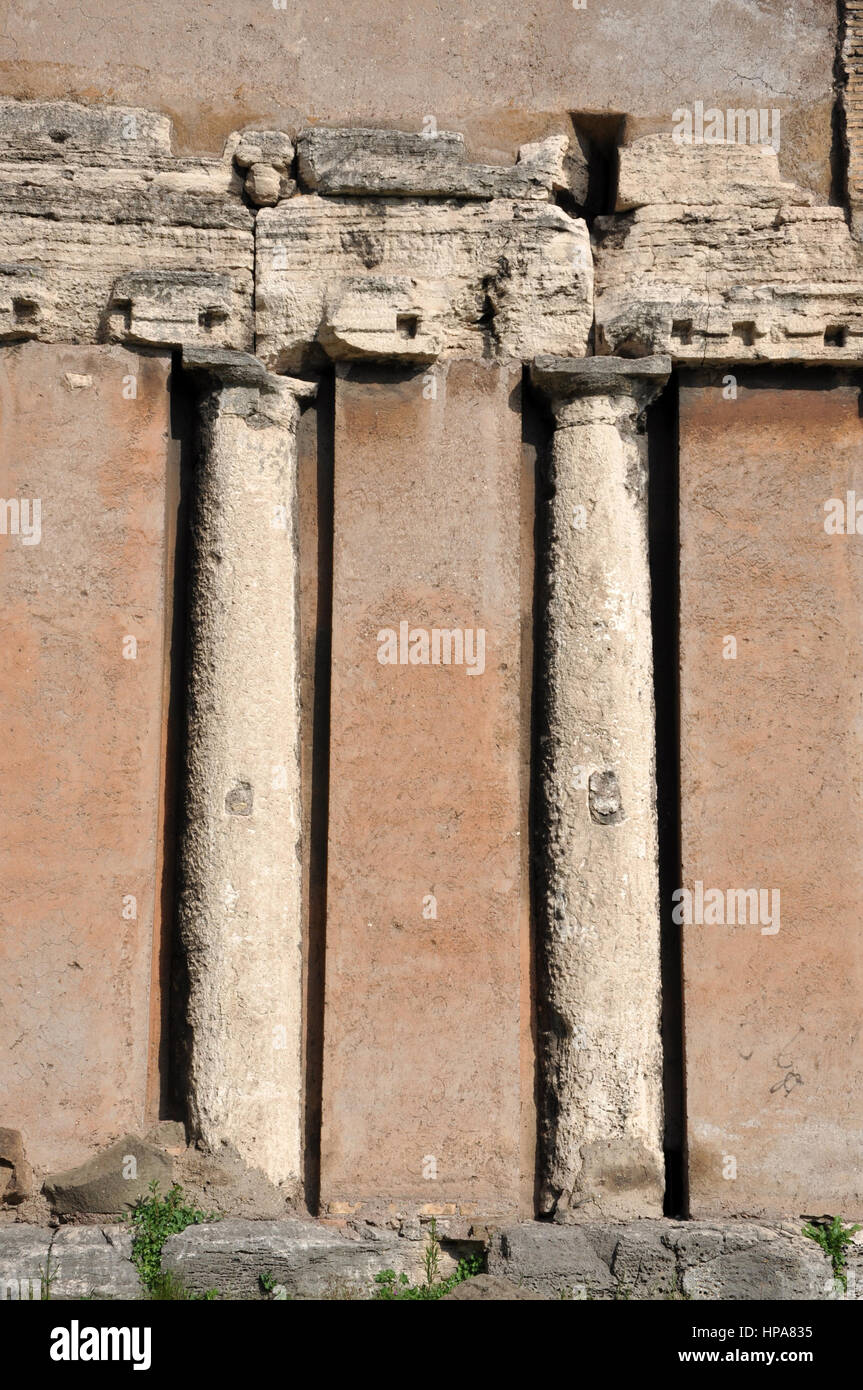 Ancient Roman architectural details. Stone pillar, column Stock Photo ...