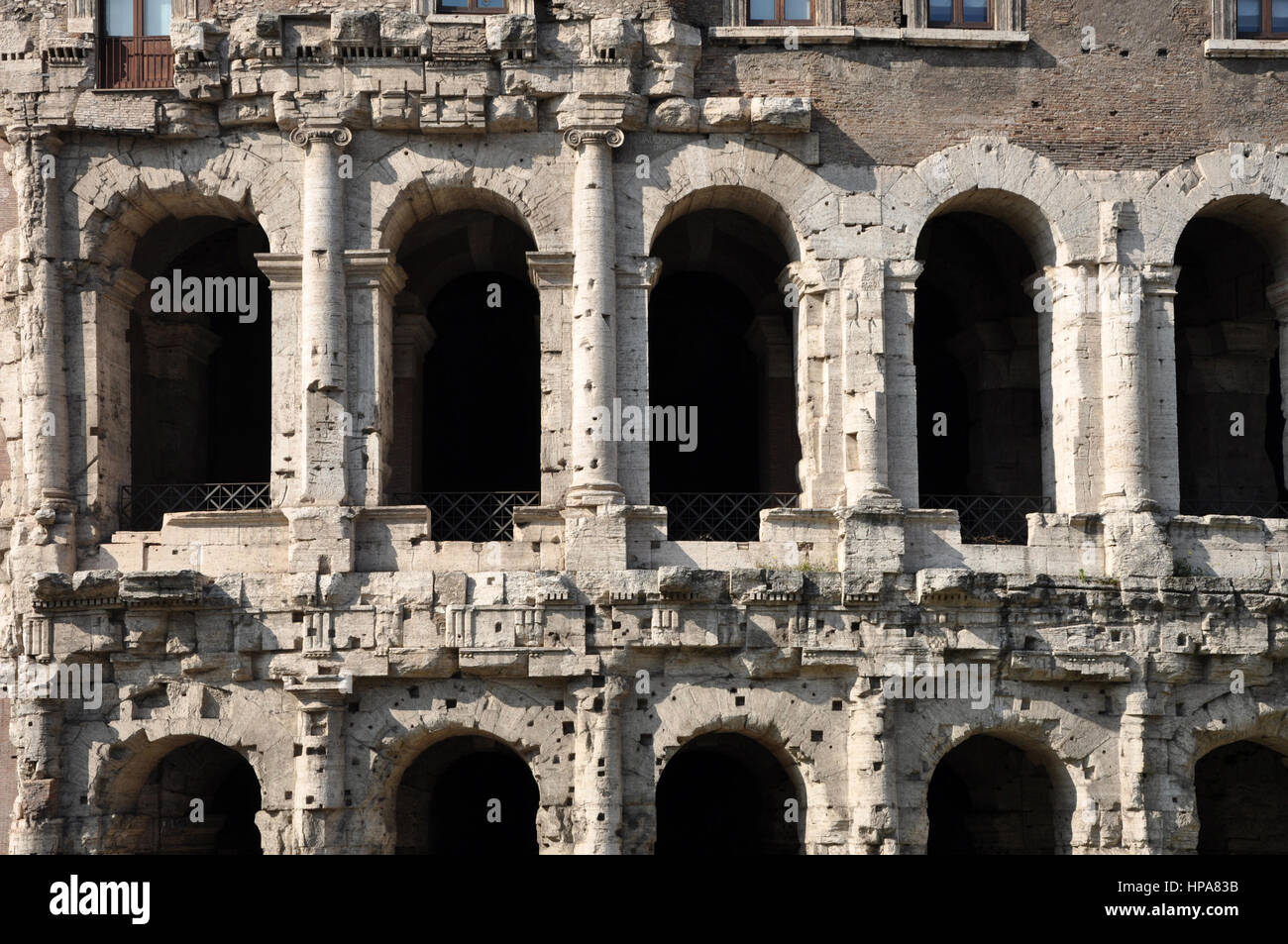Ancient Roman architectural details. Carved stone arches Stock Photo ...