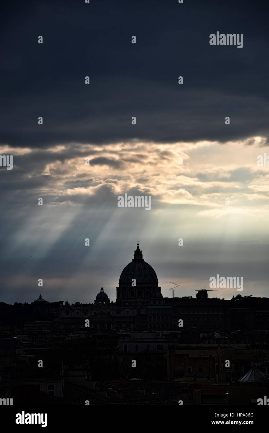 Sunset over the ancient city of Rome, Italy Stock Photo - Alamy