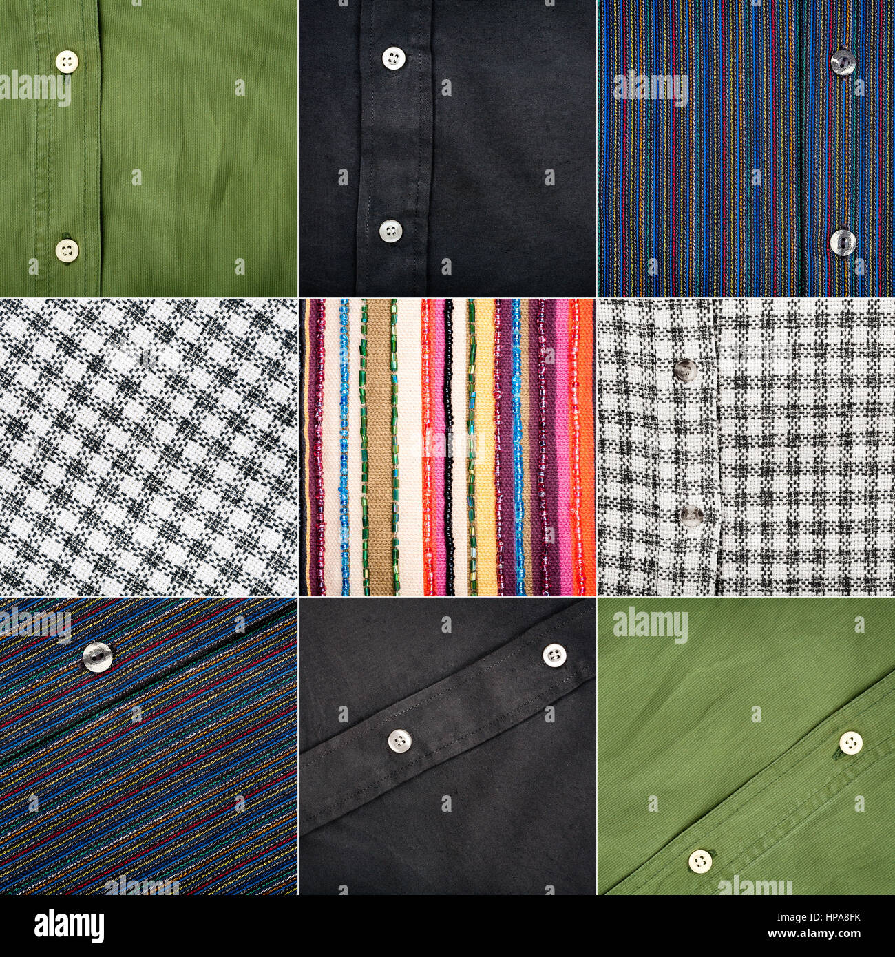 Big size collection of various fabric textures with buttons Stock Photo ...