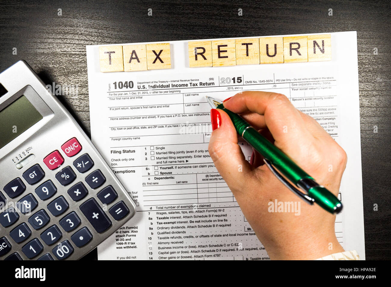 U.S. Individual income tax return. tax 1040 Stock Photo - Alamy