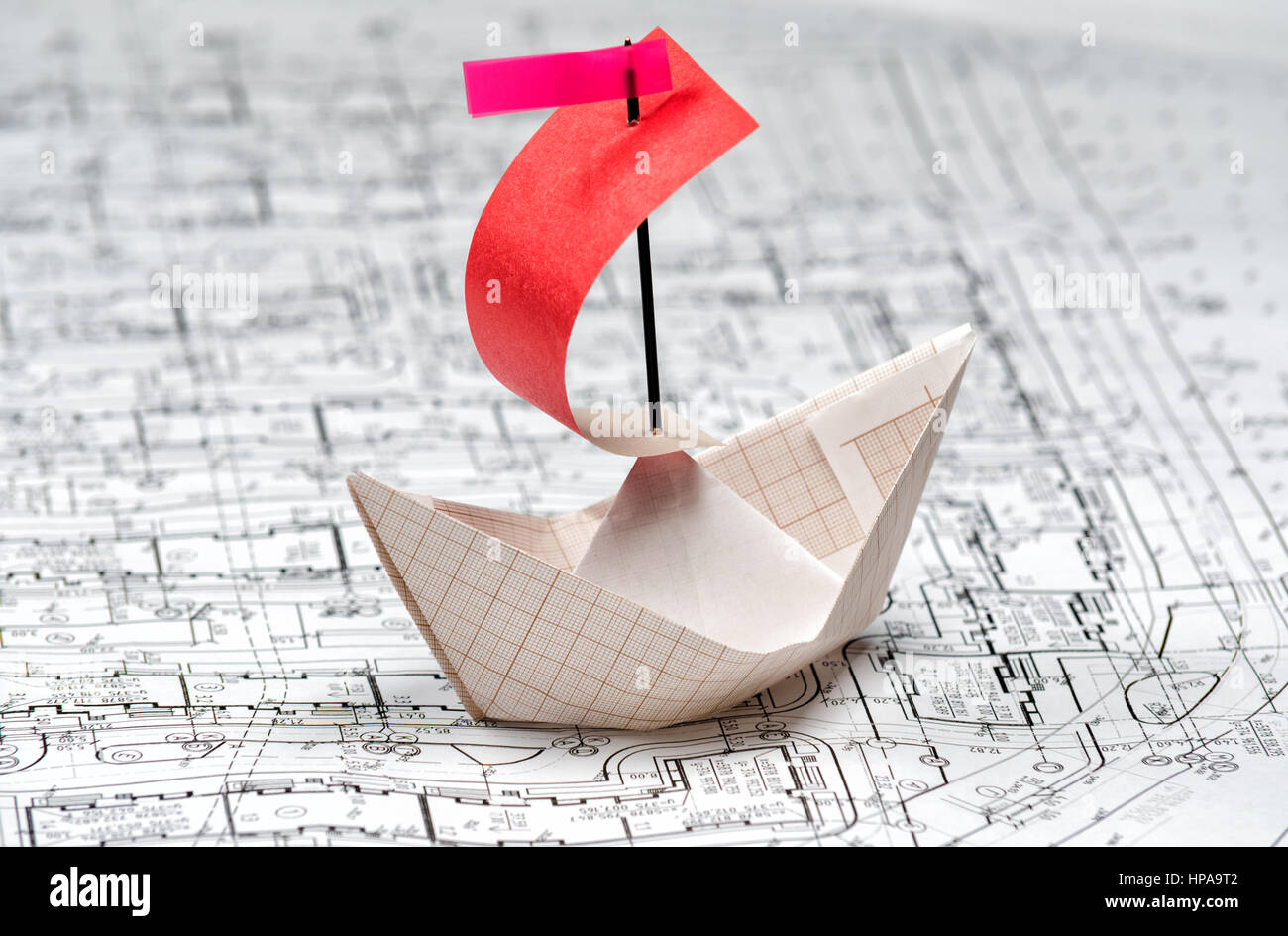 Paper boat office hi-res stock photography and images - Alamy
