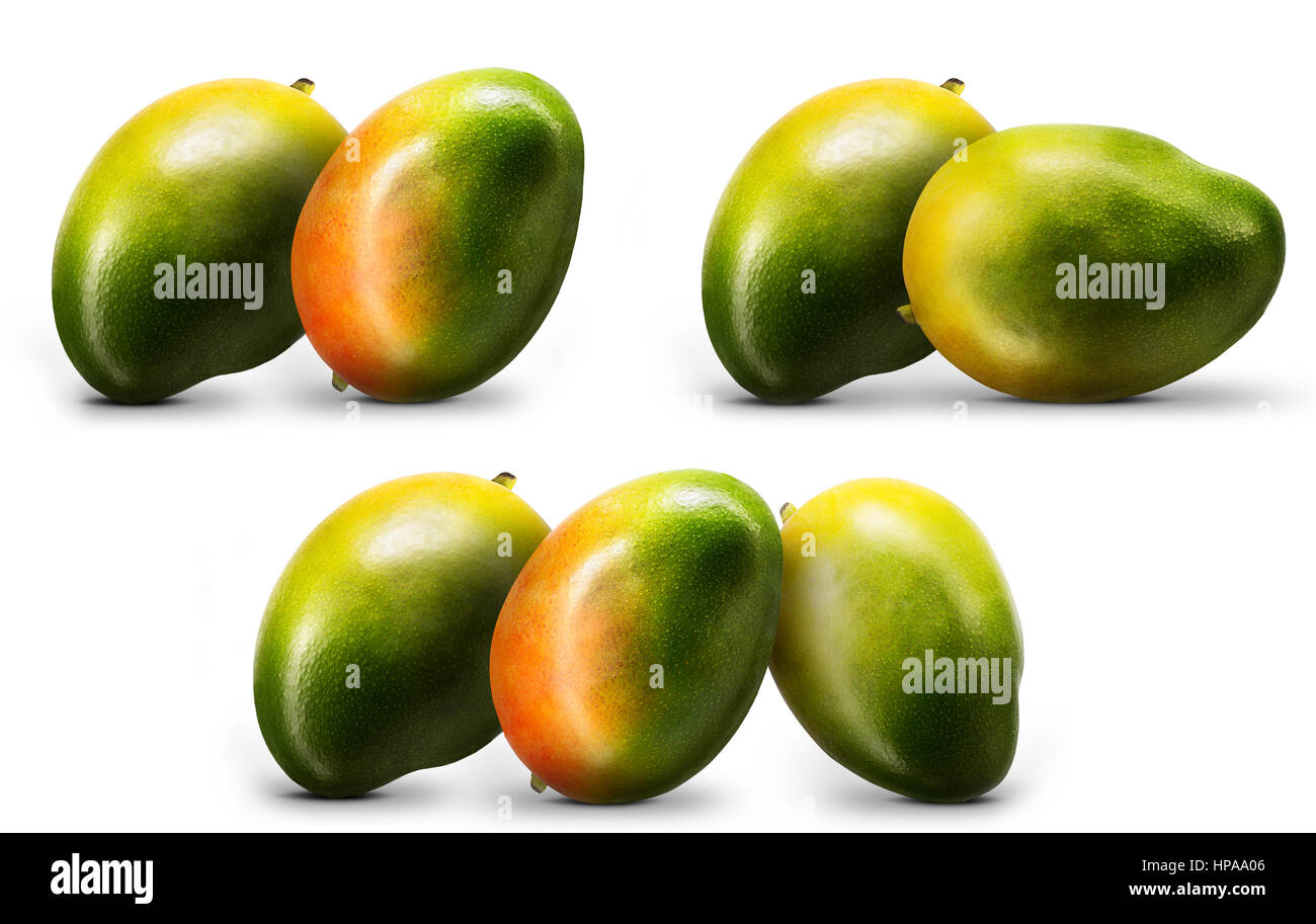 Fresh mango fruit isolated on white Stock Photo - Alamy