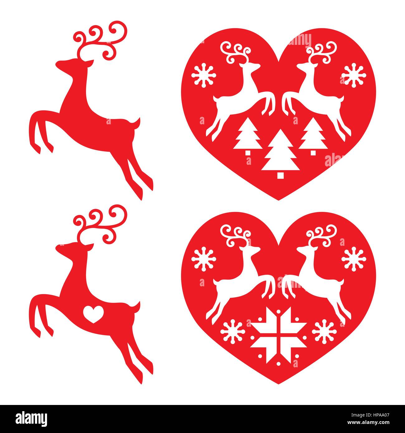 Christmas traditional retro style Cut Out Stock Images & Pictures - Alamy