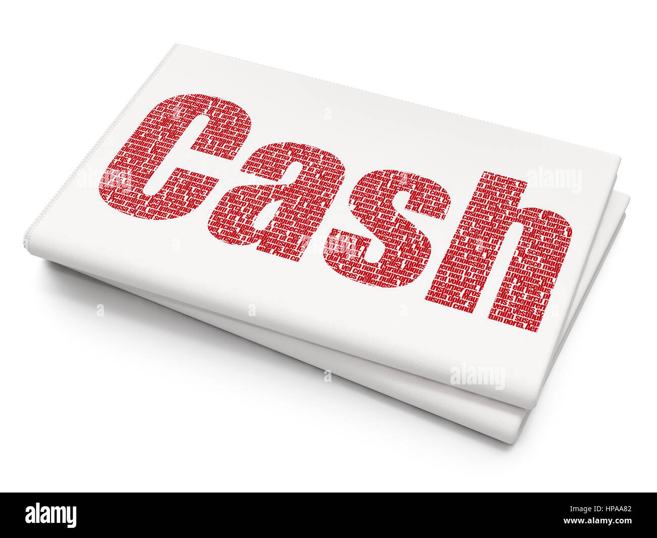Banking concept: Pixelated red text Cash on Blank Newspaper background ...