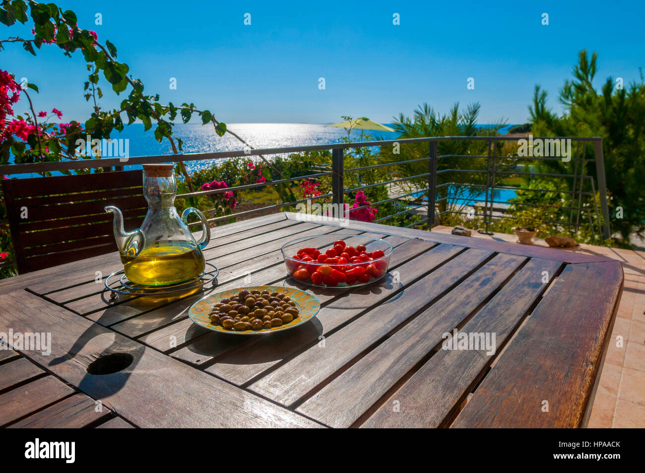 Olive tree swimming pool hi-res stock photography and images - Alamy