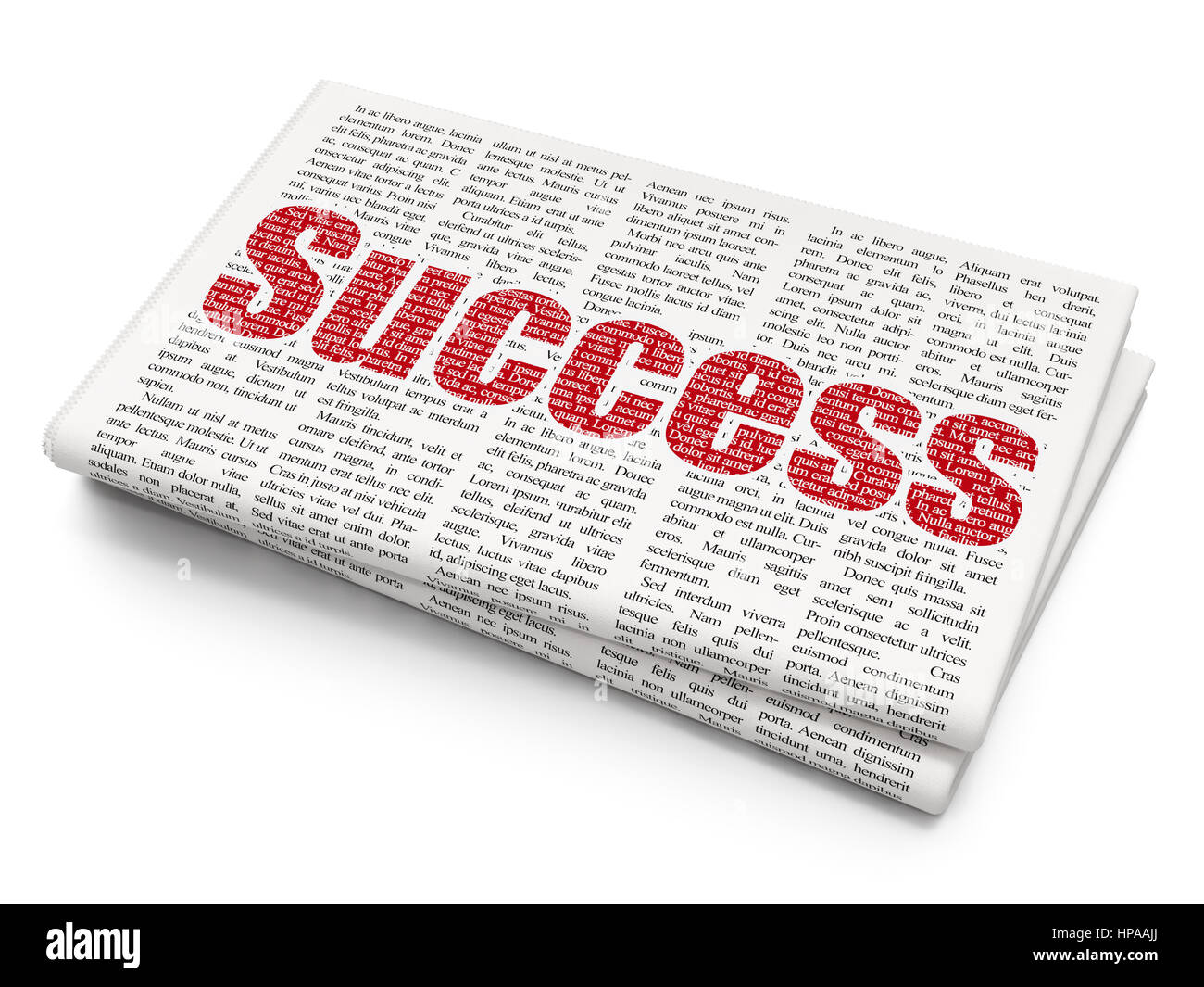 Finance concept: Pixelated red text Success on Newspaper background, 3D ...