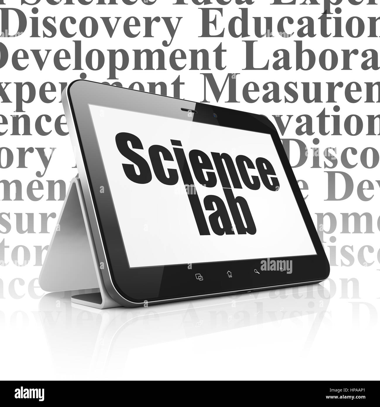 Science concept: Tablet Computer with black text Science Lab on display ...