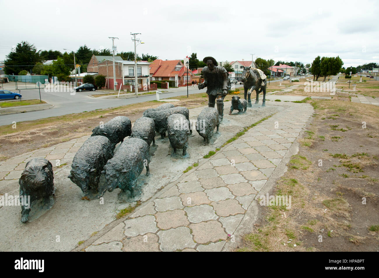 Shepherd Monument - Punta Arenas - Chile Stock Photo - Alamy
