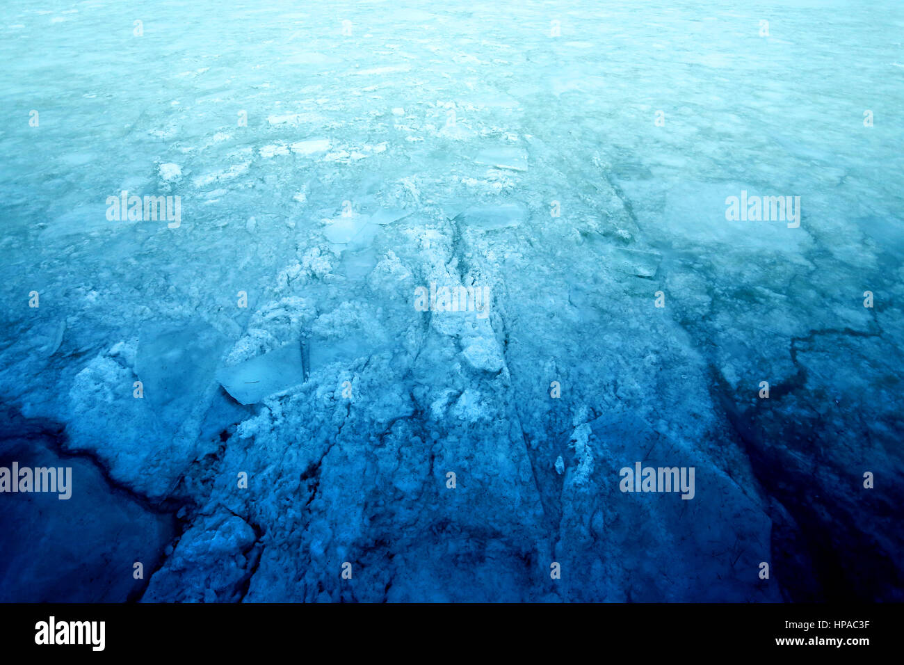 Photos blue winter ice floes Stock Photo - Alamy