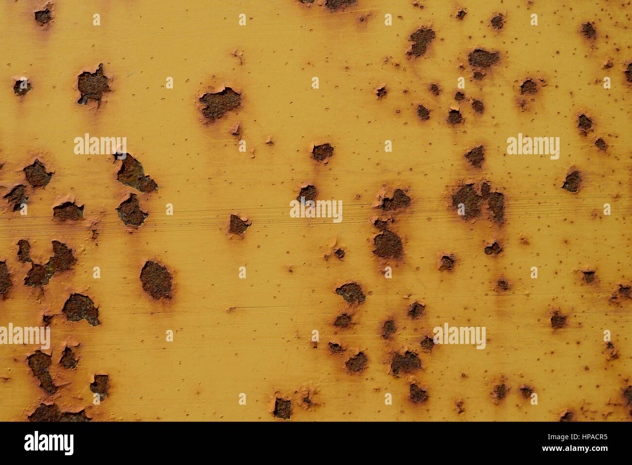 Rusty and Corroded Yellow Painted Metal Stock Photo - Alamy