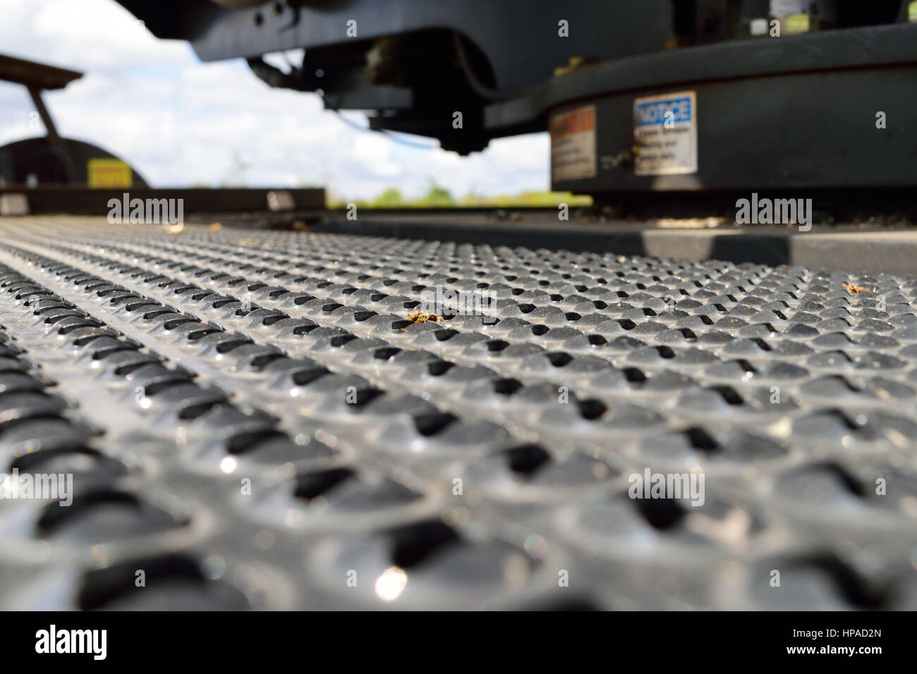 Non-skid Walkway on Machinery Stock Photo - Alamy