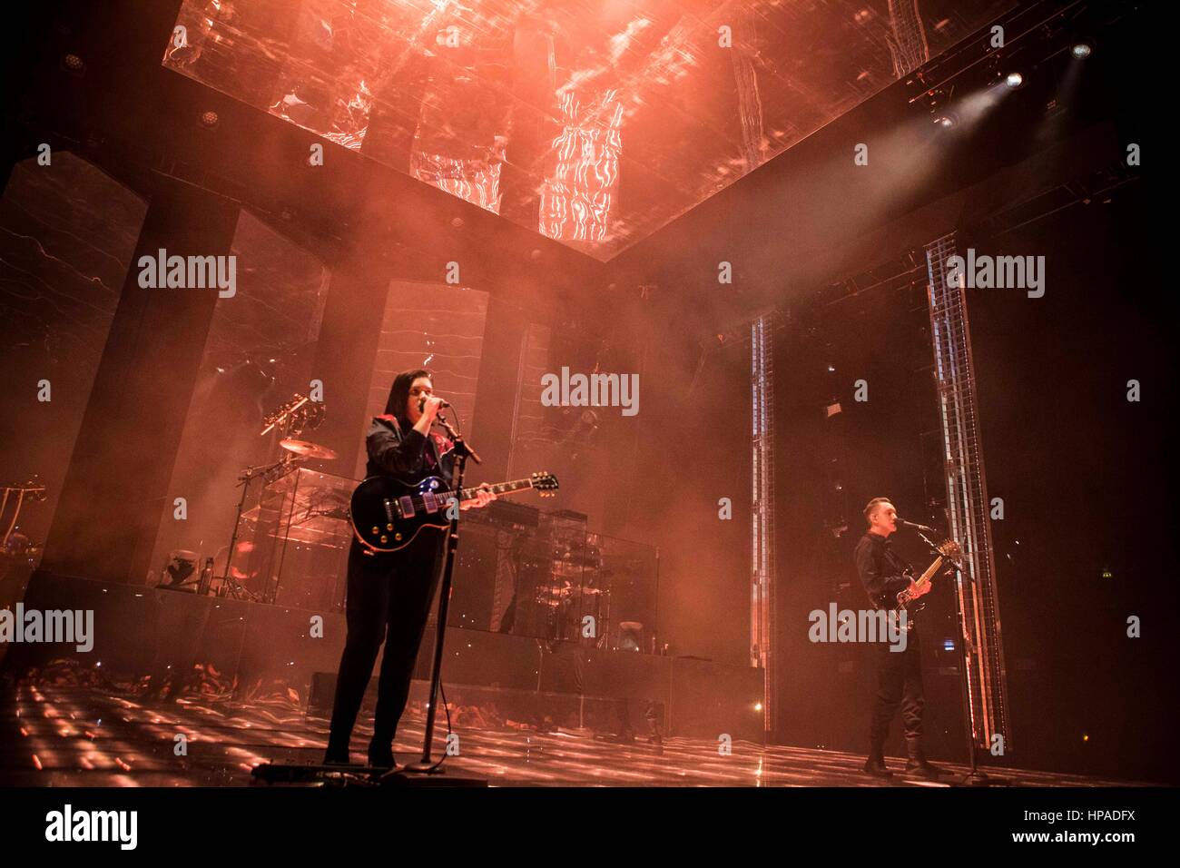 Assago, Italy. 20th Feb, 2017. The English indie rock band The XX ...