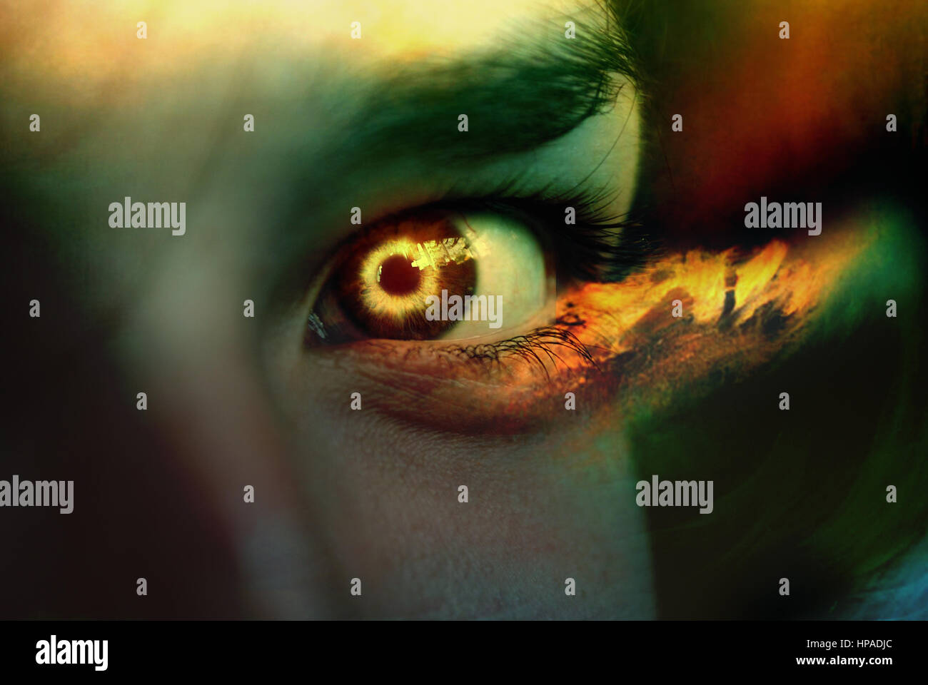 Hypnotizing witch's eye Stock Photo - Alamy