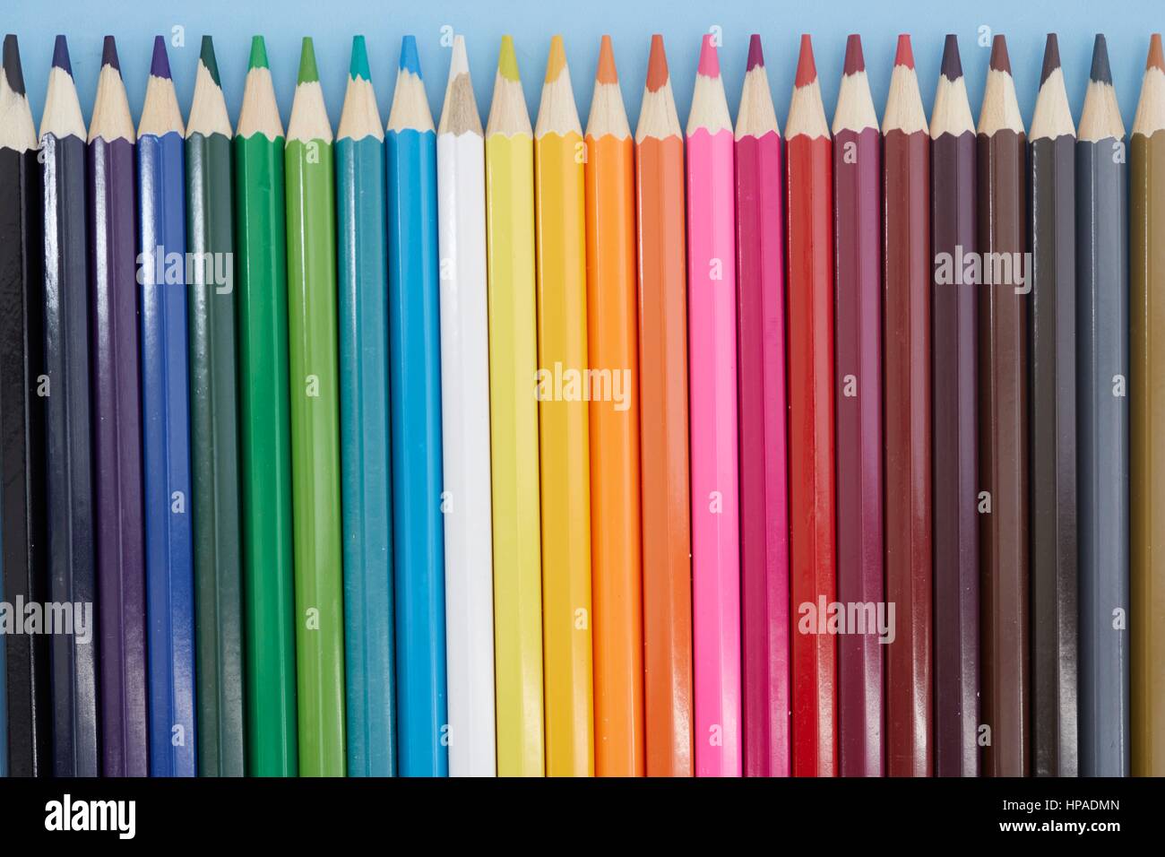 A studio close up photo of coloring pencils Stock Photo - Alamy