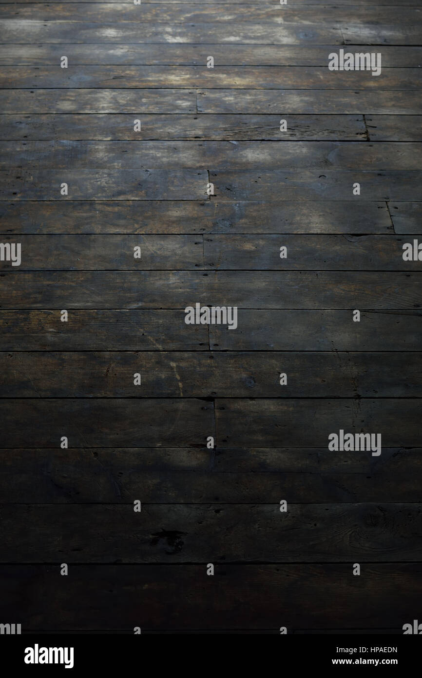 Worn Wood Flooring Features Stock Photo - Alamy
