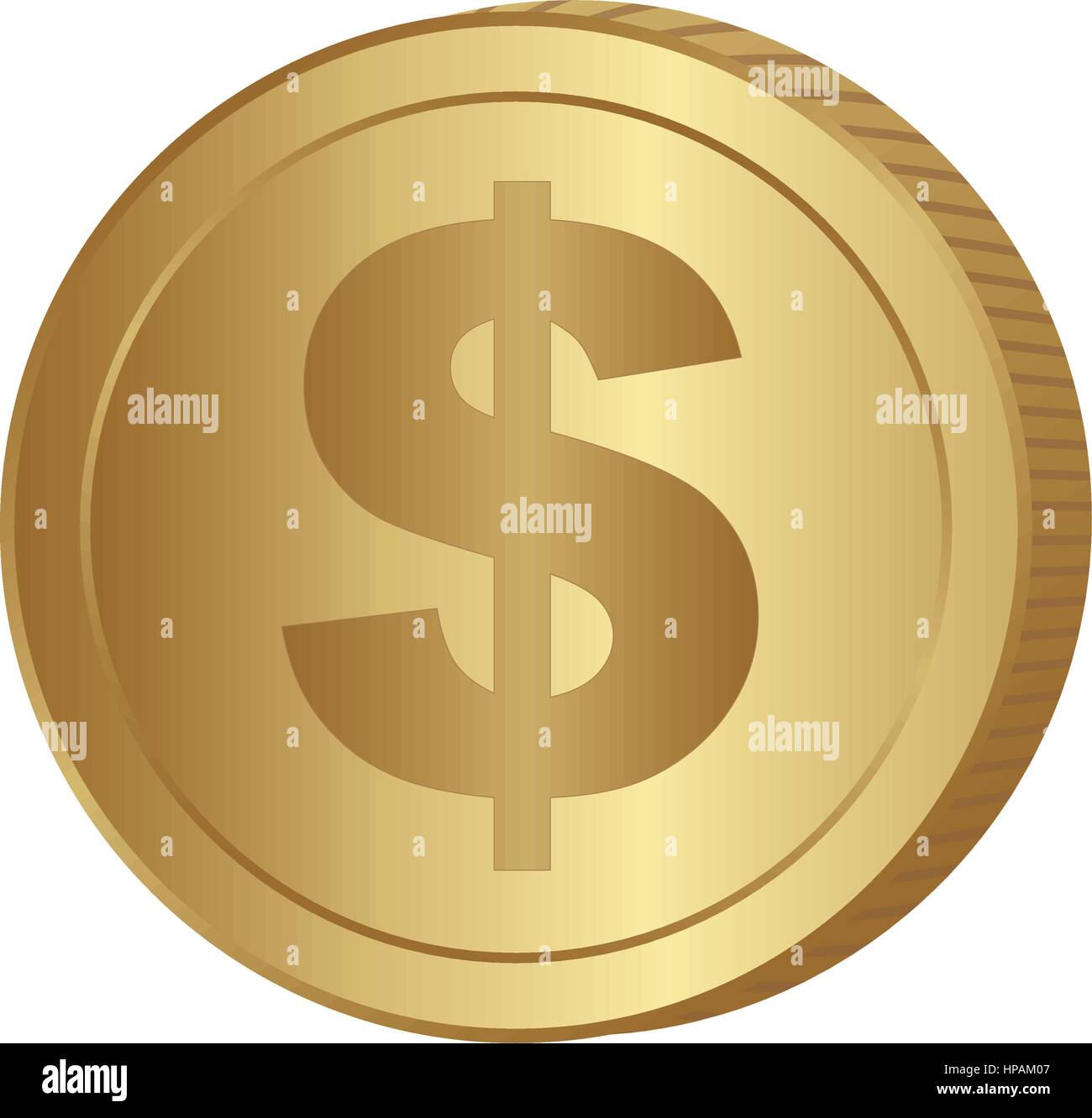 color silhouette with icon coin in vertical position vector ...