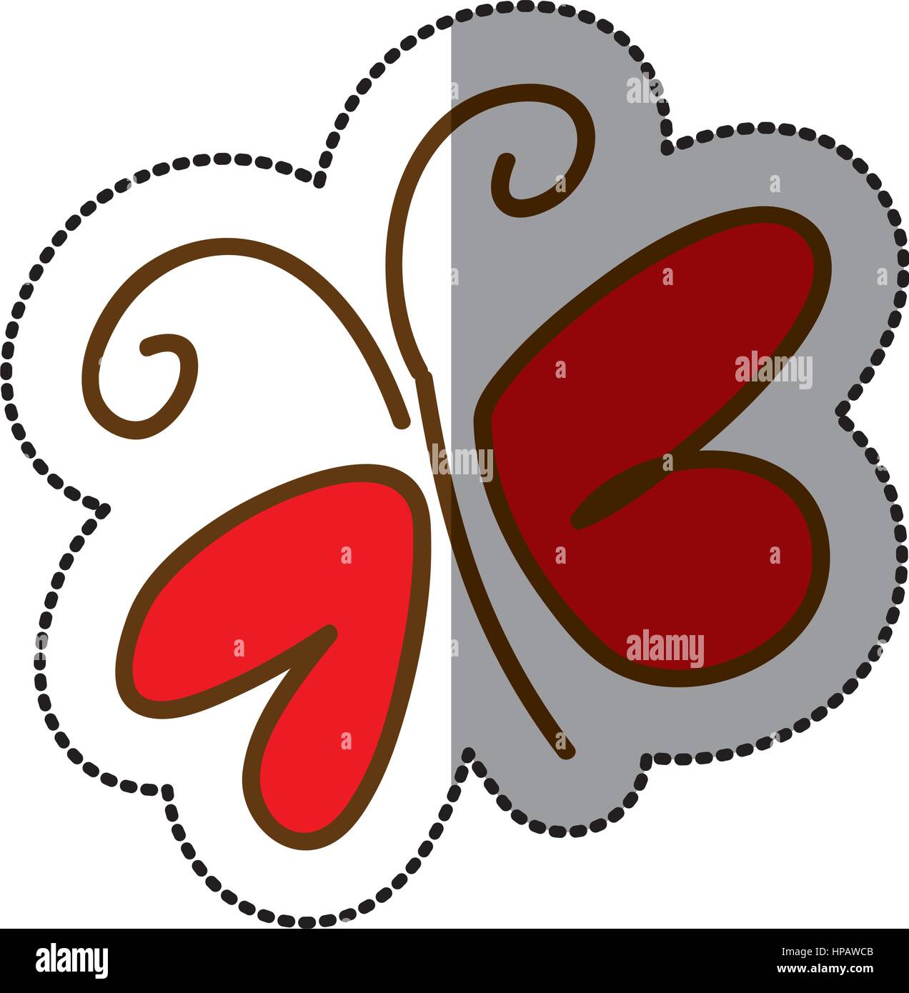red butterfly icon image Stock Vector Image & Art - Alamy