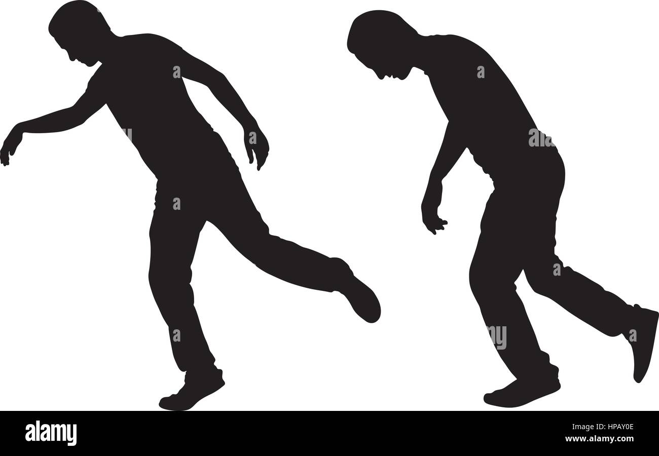 Illustration of a men stumbling isolated on white Stock Vector Image ...