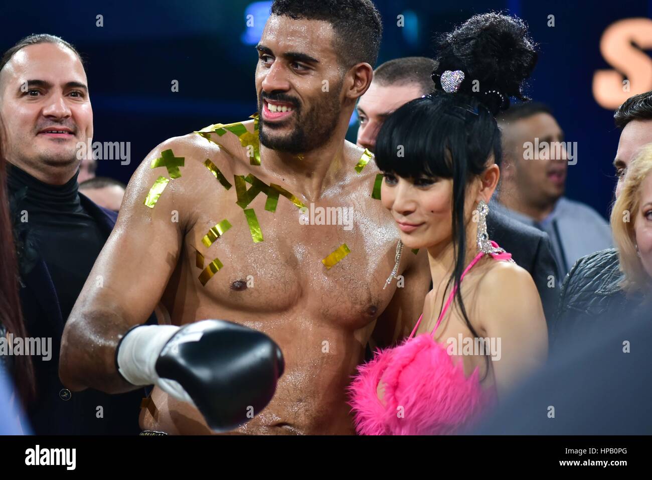 March 7, 2015: The chinese actress Bai Ling and Benjamin Adegbuyi ROU ...