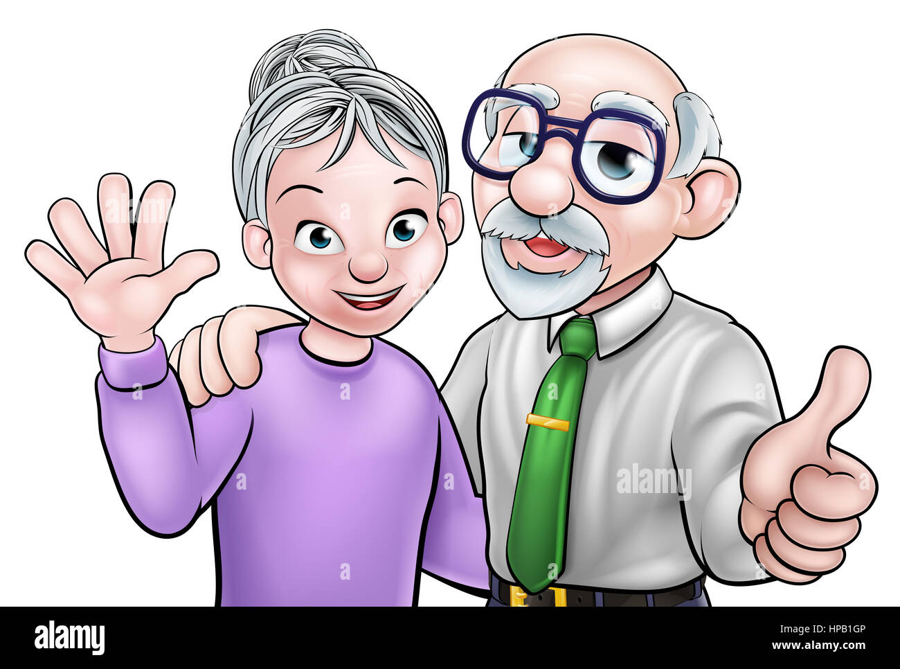 Cartoon character retired elderly man hi-res stock photography and ...