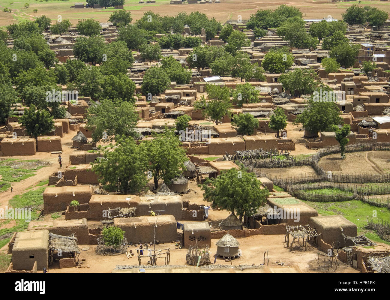 Dorf in Mali, Luftaufnahme Stock Photo - Alamy