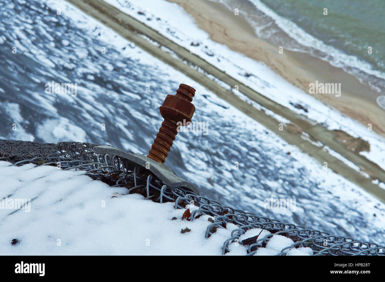 shore strengthening, protection and construction of the cliff Stock ...