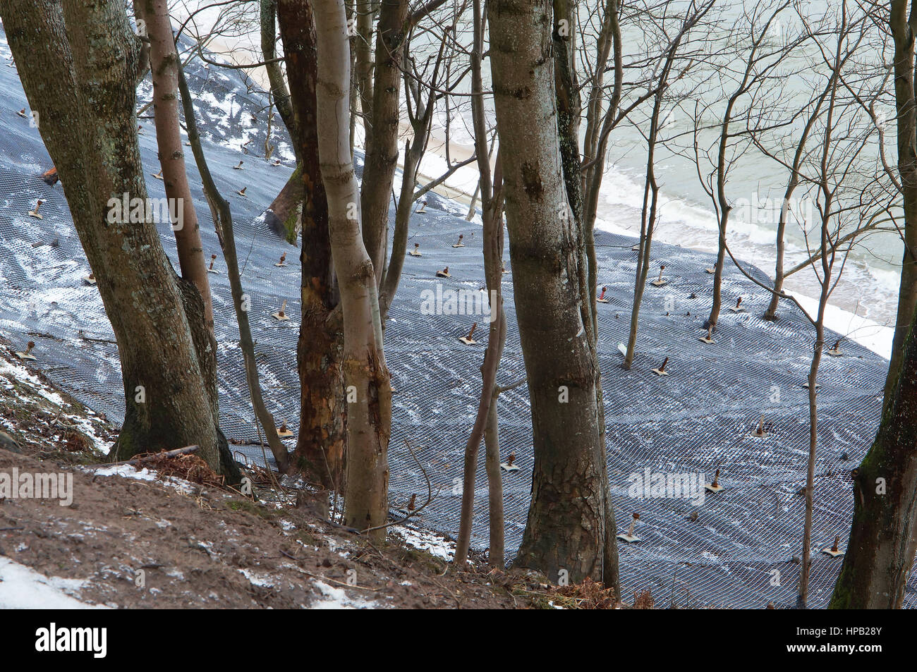 shore strengthening, protection and construction of the cliff Stock ...