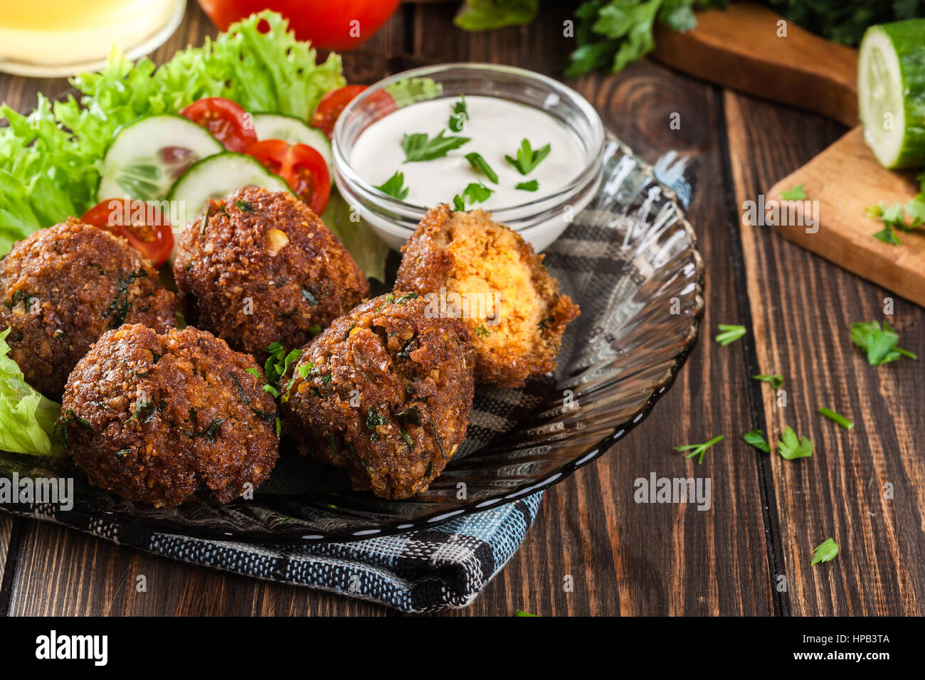 Healthy vegetarian falafel balls hi-res stock photography and images ...