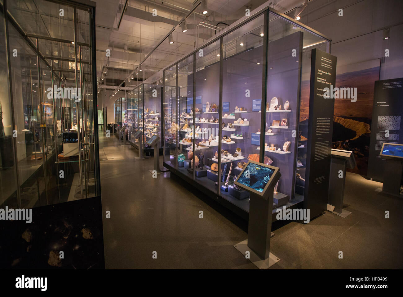 Crystal and minerals inside Toronto Royal Ontario Museum Stock Photo ...