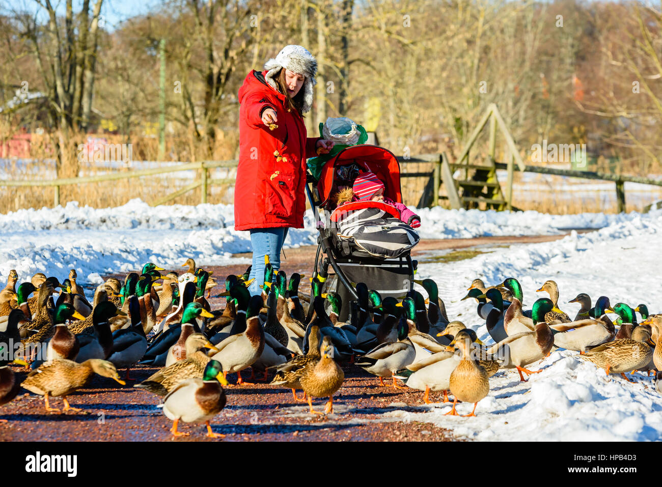 Solvesborg, Sweden - February 14, 2017: Documentary of female dressed ...