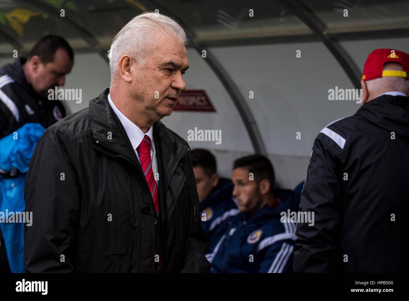 March 29, 2015: Anghel Iordanescu the coach of Romania National Team ...