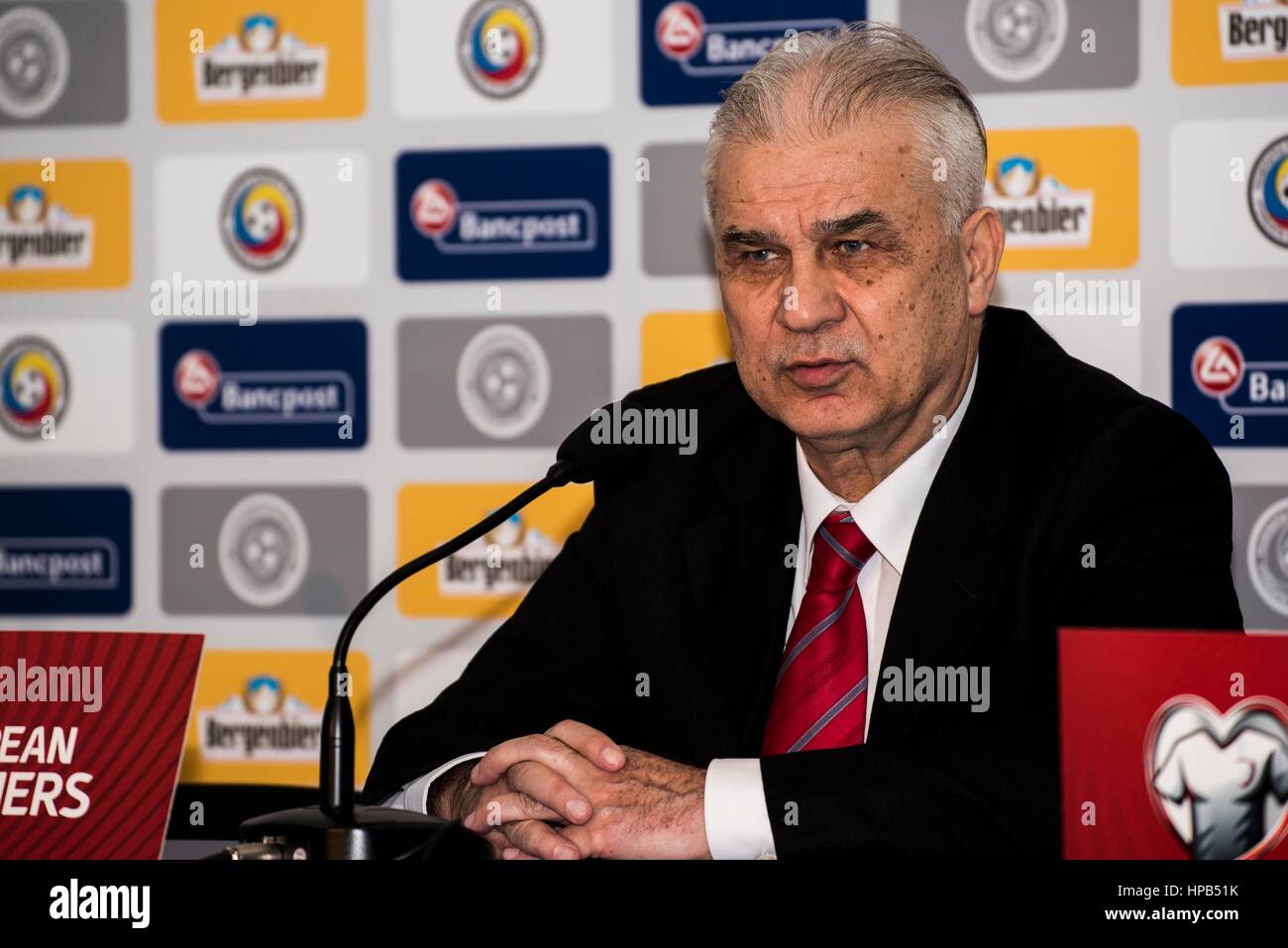 March 29, 2015: Anghel Iordanescu the coach of Romania National Team at ...