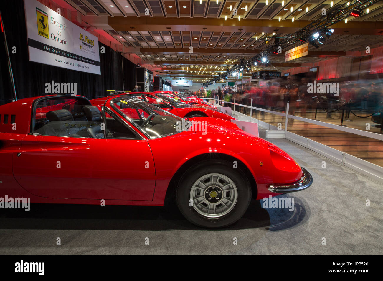 Red vintage Ferrari at the Toronto autoshow Stock Photo - Alamy