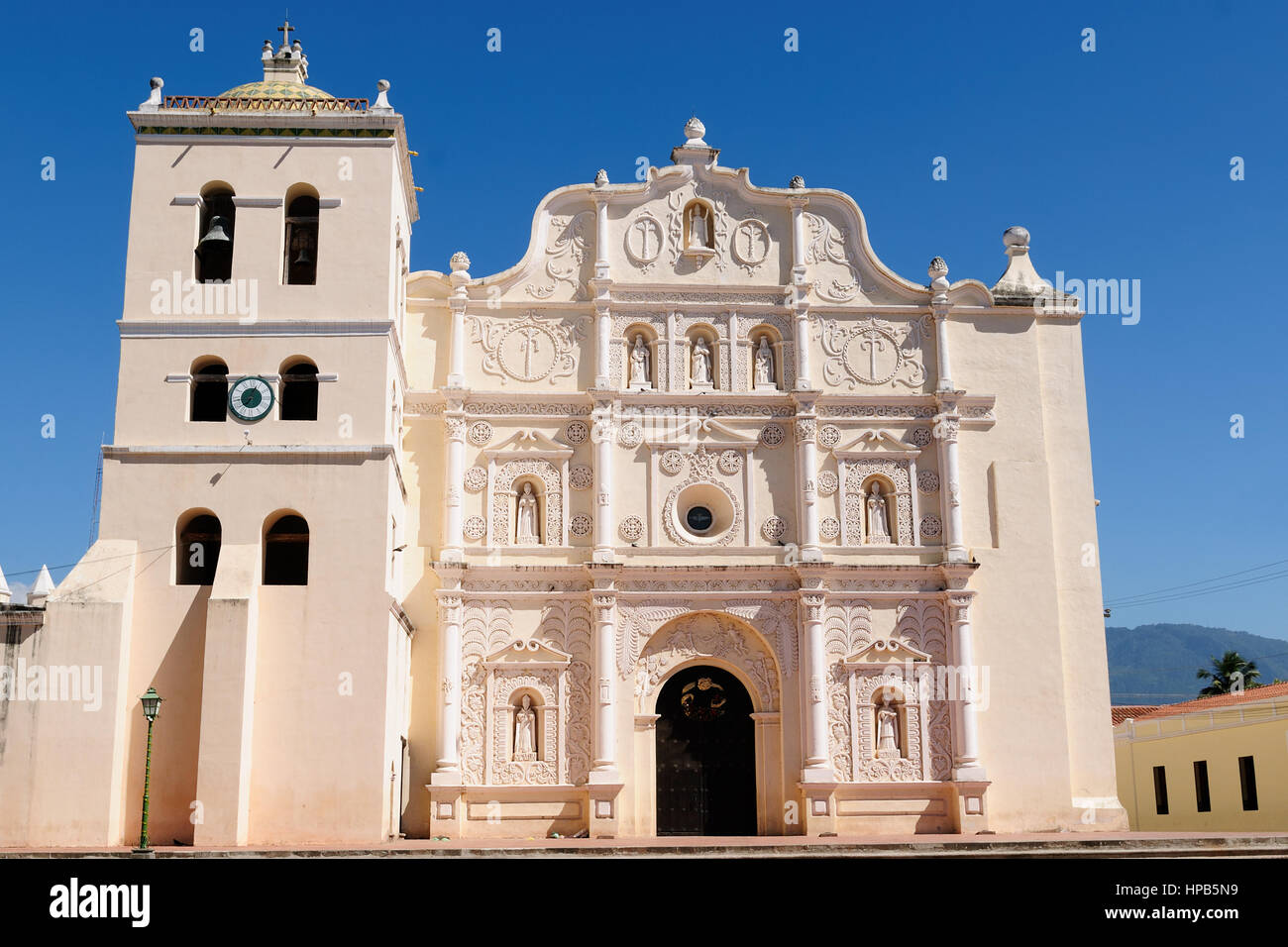 Honduras, View on the colonial Cathedral of Comayagua in Comayagua city ...