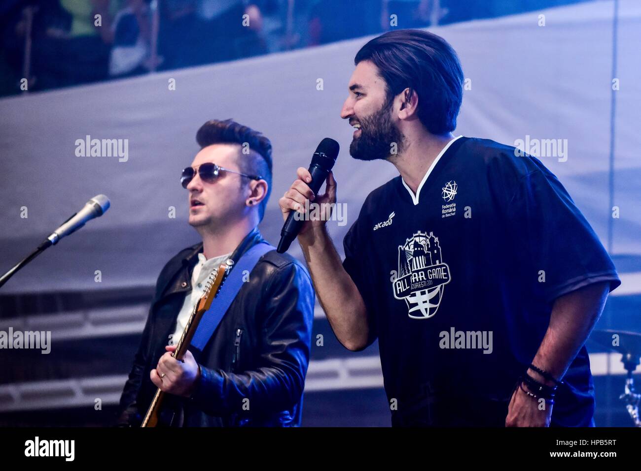 April 5, 2015: The romanian singer Smiley singing during the All Star ...