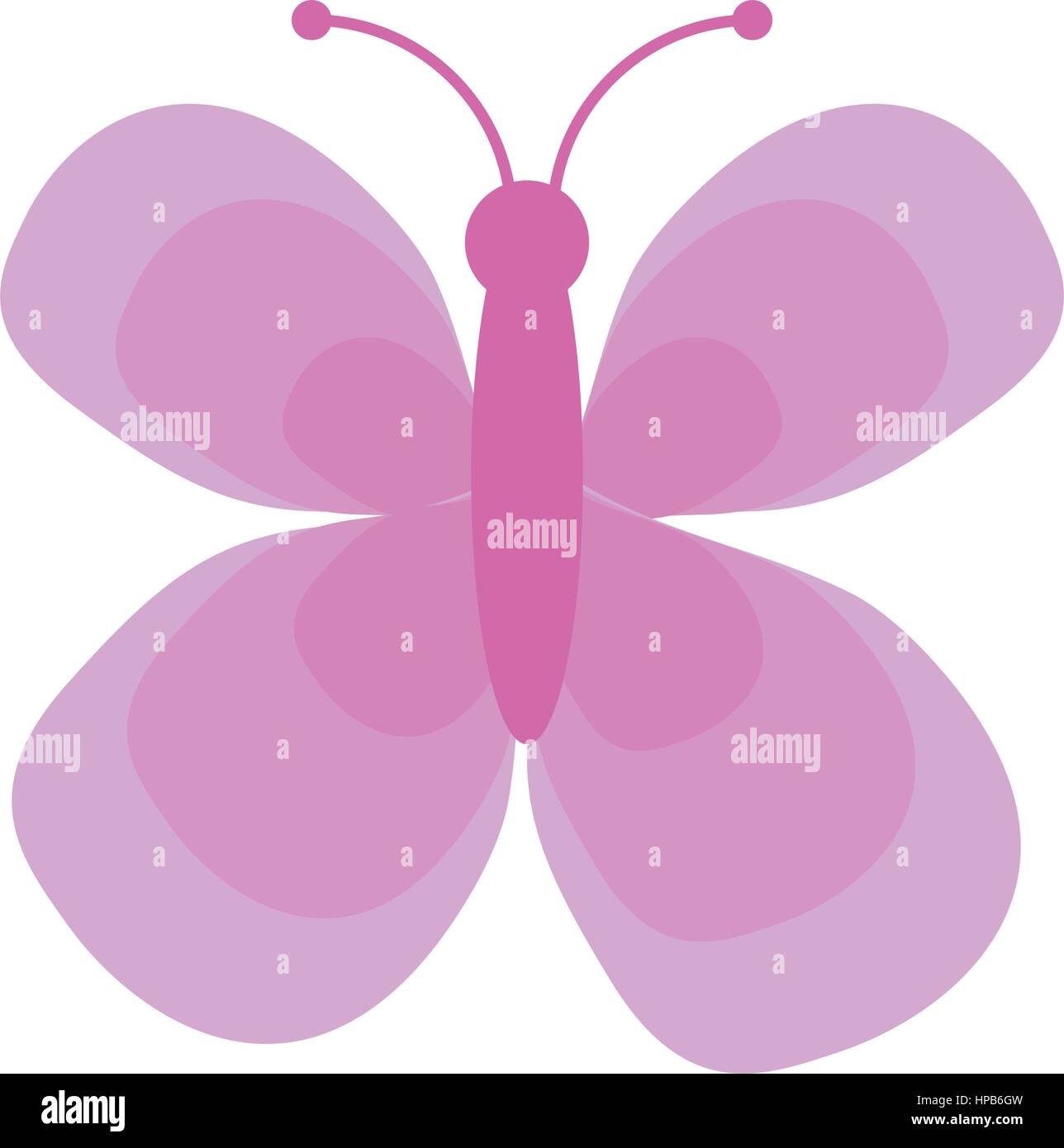 cute pink butterfly insect vector illustration eps 10 Stock Vector ...