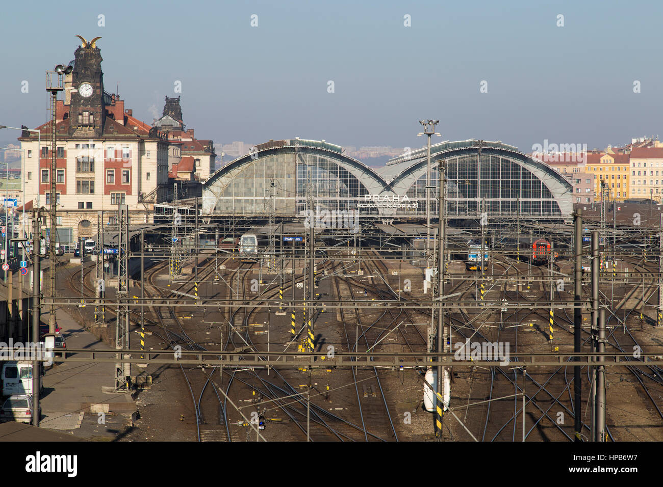 Prague Railway station in Czech Republic Stock Photo - Alamy