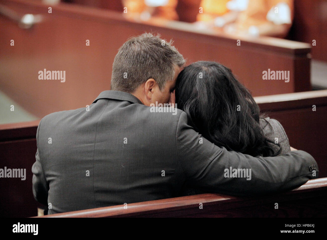 Richard Acosta, left, and his wife, Monique, at the Superior Court of ...