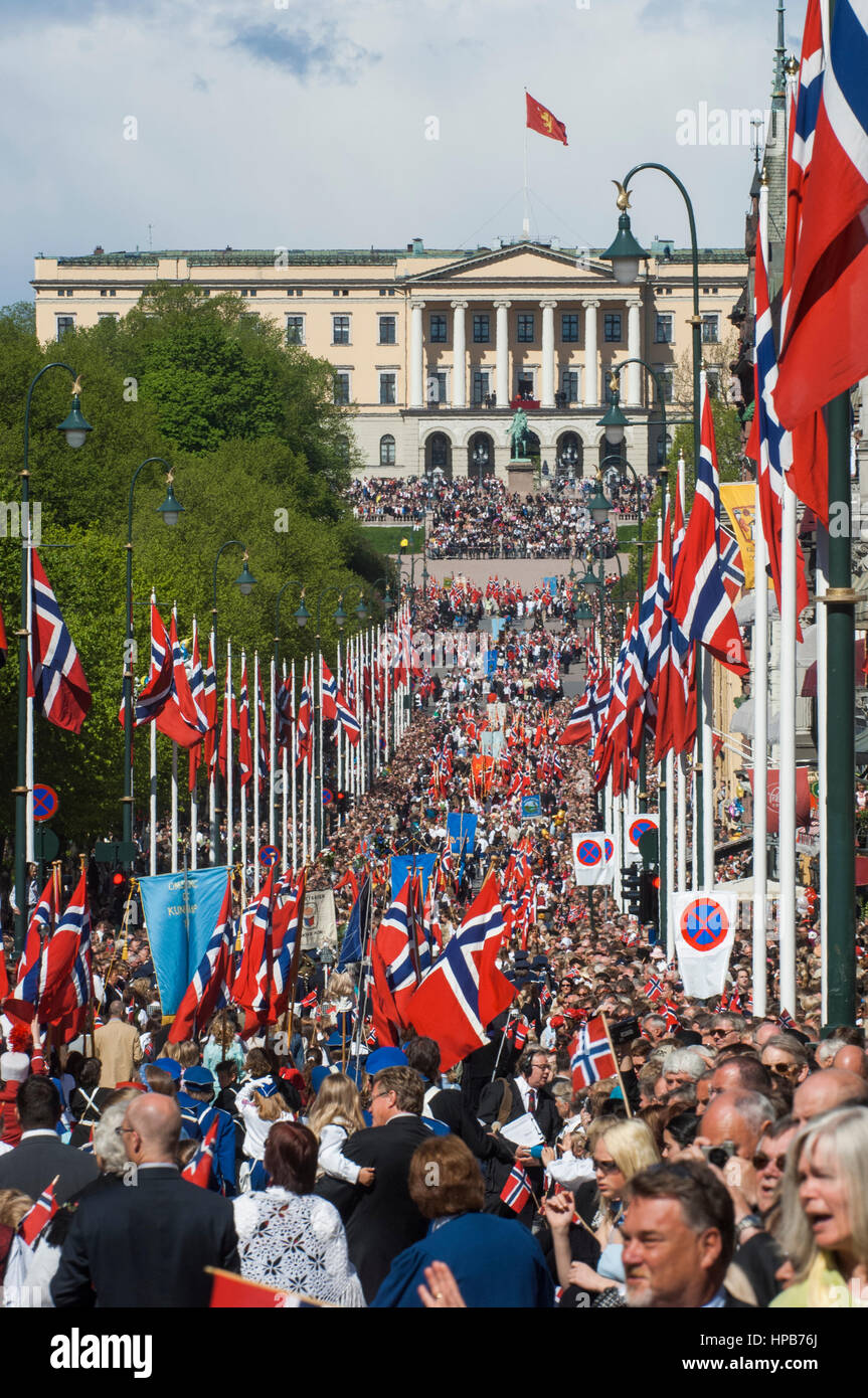 Norwegians celebrate their national day, May 17 Oslo, Norway Stock ...