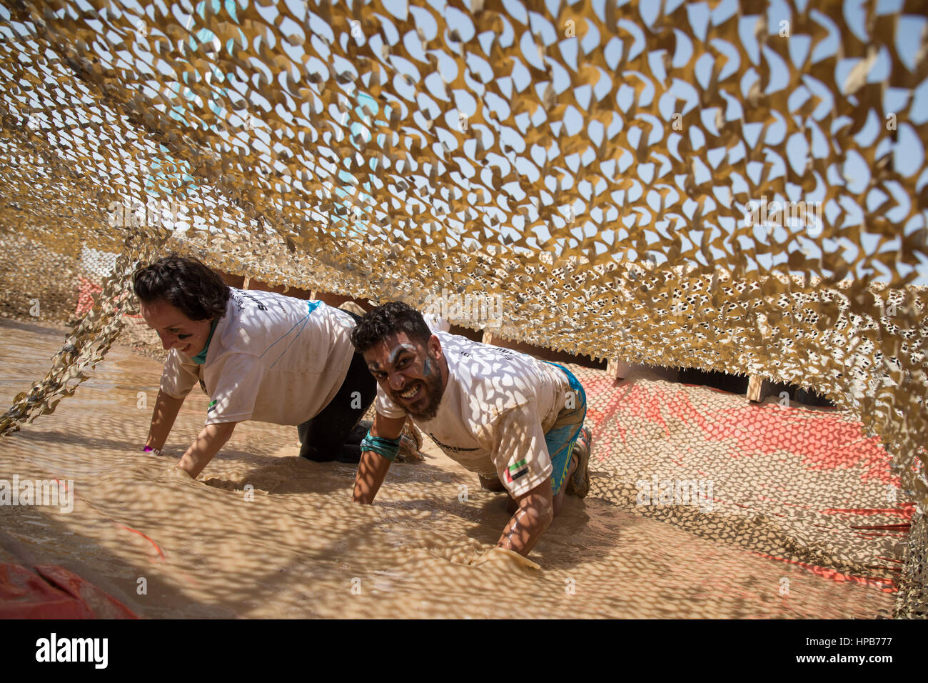 Dubai, UAE - Feb 10th, 2017: Participating in the SandstormDXB race: an ...