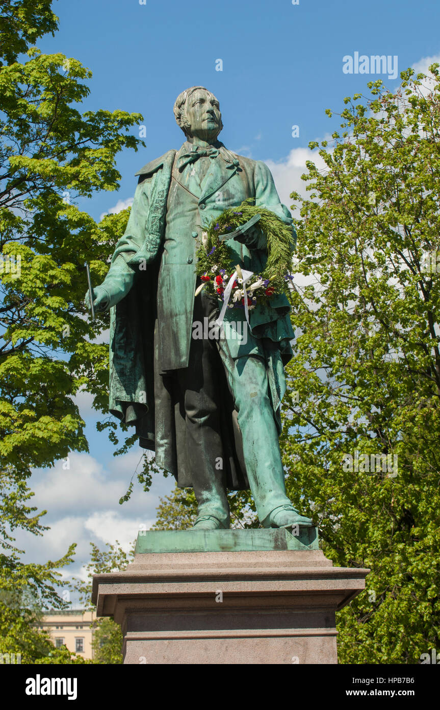 Statue of poet and author Henrik Wergeland, Oslo, Norway Stock Photo ...
